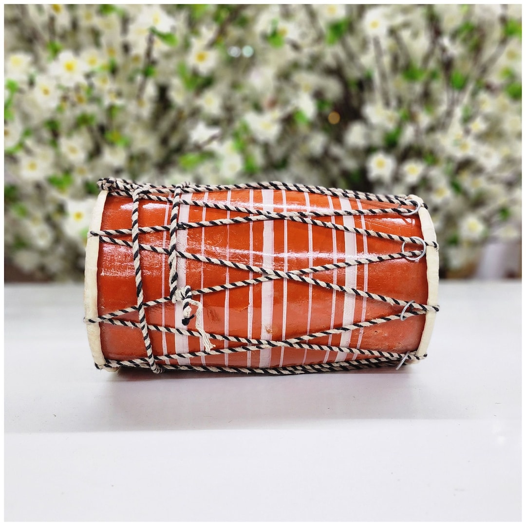 Indian Wooden Multi-color Mini Dholak Rope Tuned Dhol Handmade - Etsy