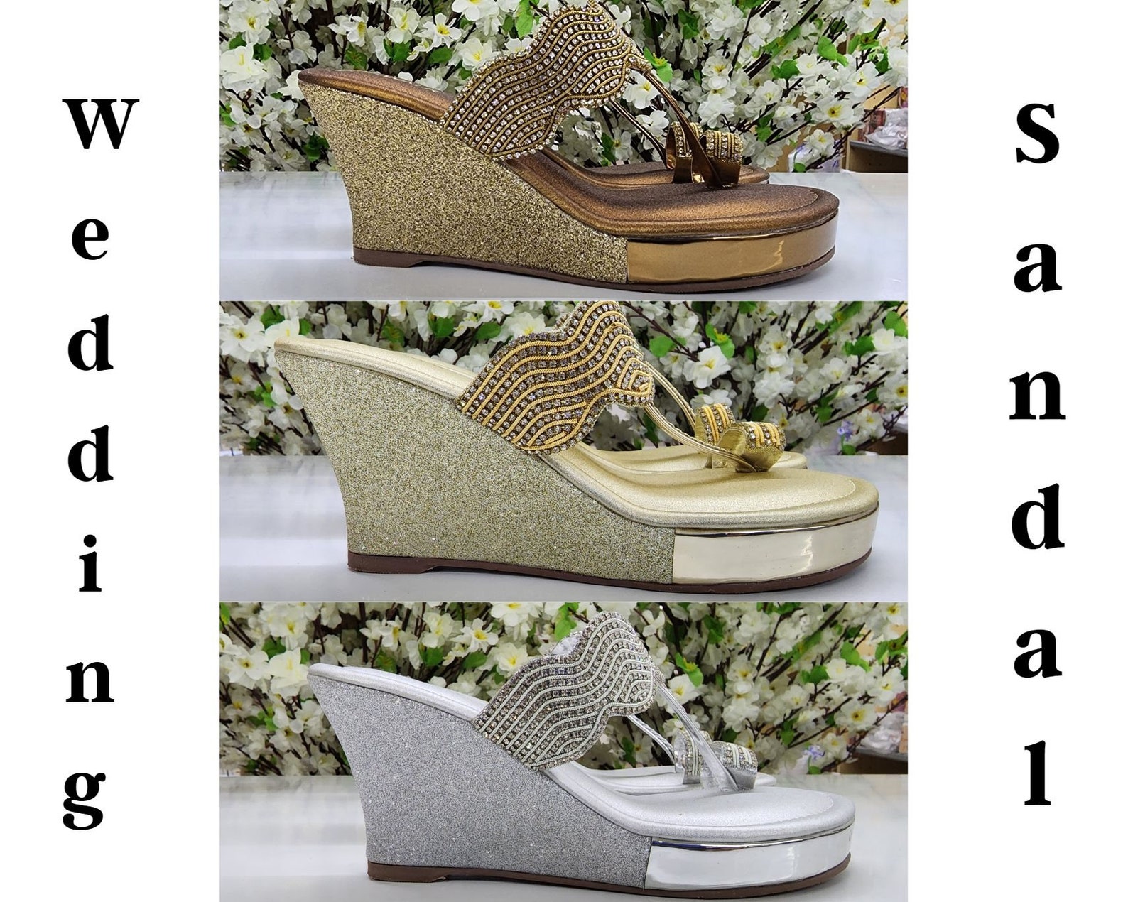 Wedding Sandals for Bride Bridal Wedding Wedge Handmade - Etsy