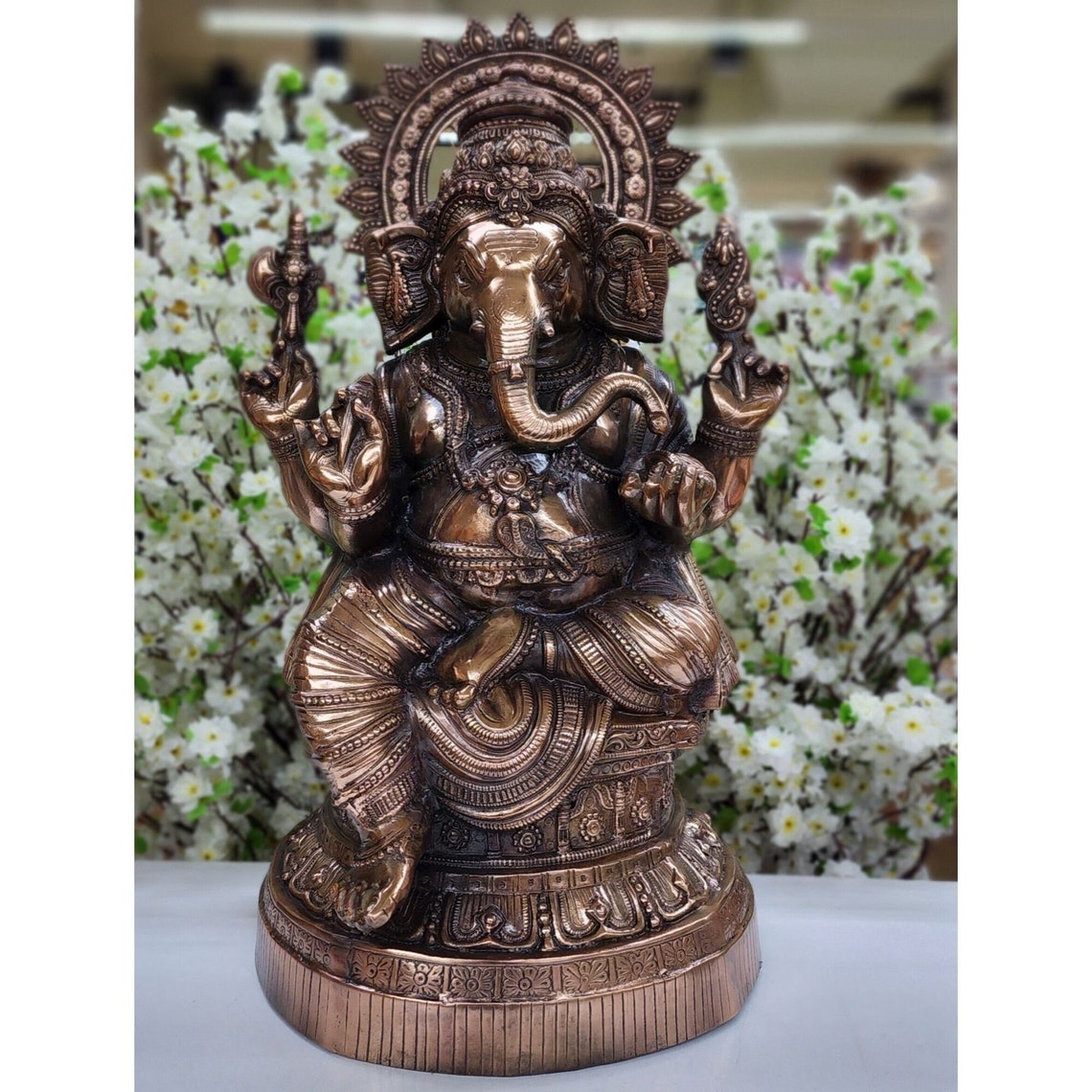 Big Ganesha Statue Bronze Large Ganesha Idol Vinayaka Figurine - Etsy