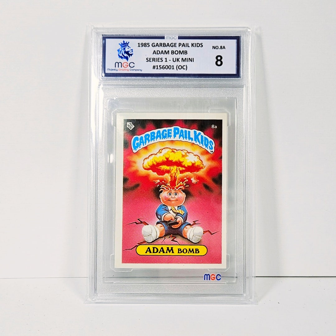 Vintage 8a Adam Bomb Garbage Pail Kids Series 1 Gift, MGC Graded 8 With ...