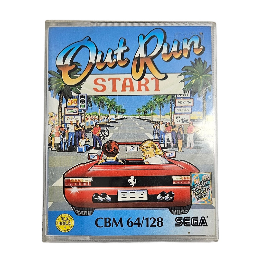 Outrun Classic Racing Retro Arcade Game for Commodore 64/128, Vintage ...