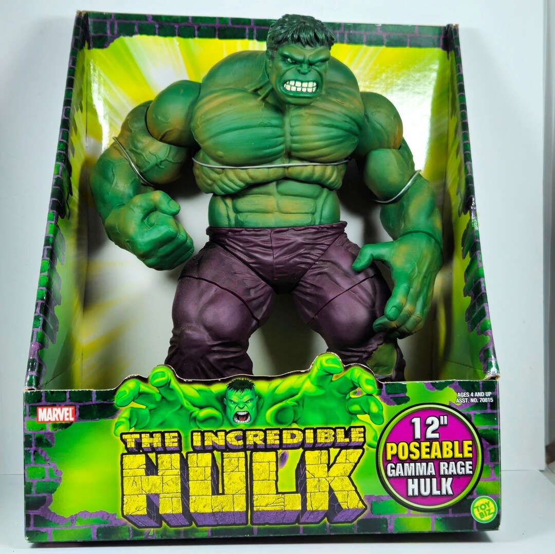 Hulk, Vintage Toy Biz Marvel 12" Poseable Gamma Rage Incredible Hulk ...