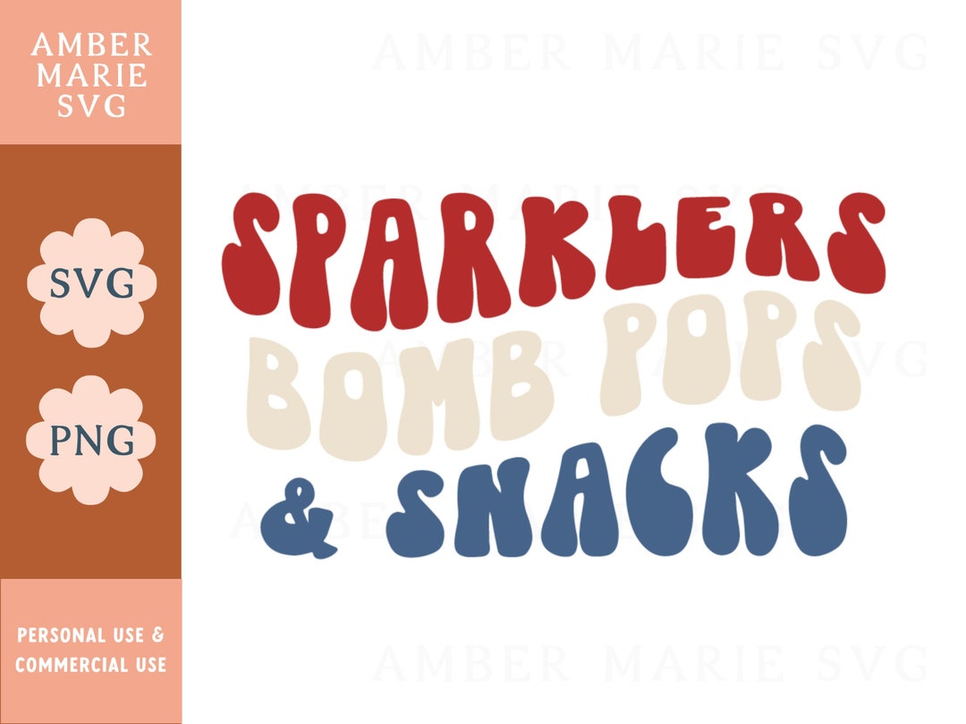 Sparklers Bomb Pops Svg July 4th Shirt Png Retro 4th of July - Etsy