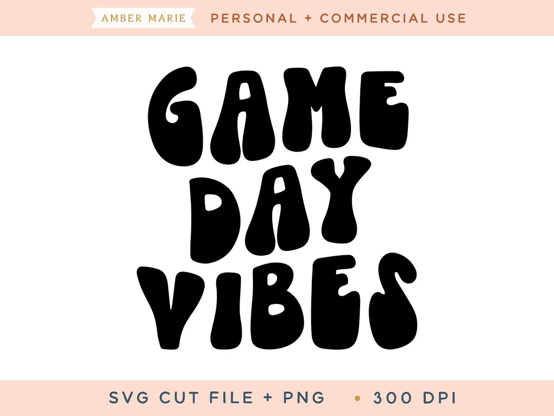 Game Day Vibes SVG Cut File, Football Quote Svg, Retro Game Day Shirt ...