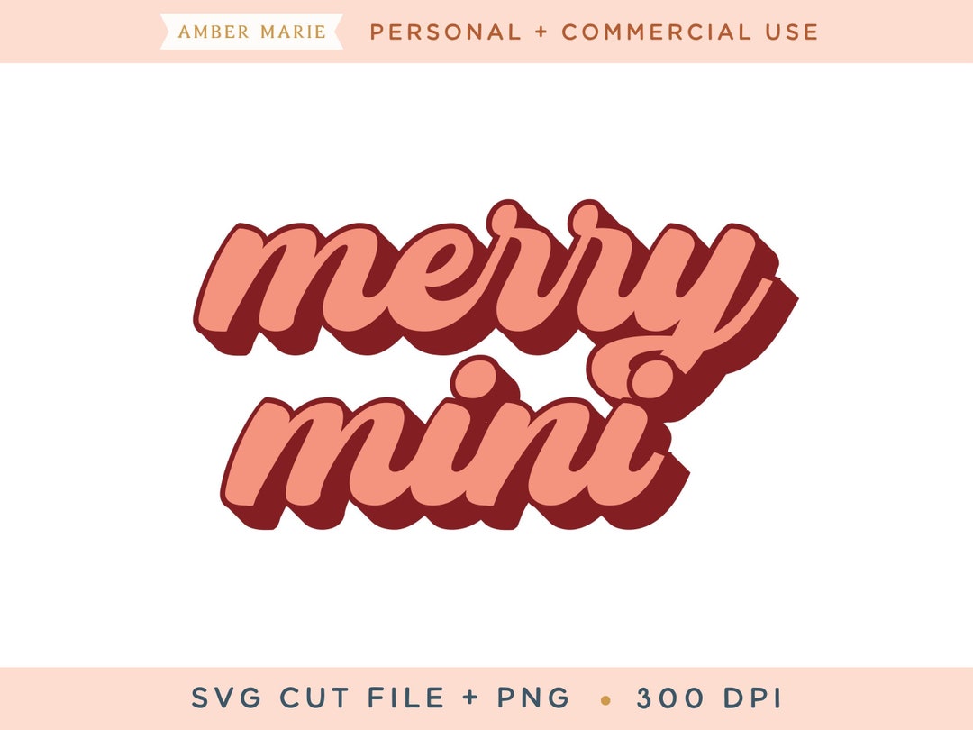 Merry Mini SVG, Retro Merry Mini Png, Matching Christmas Shirt Png ...