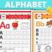 ALPHABET TRACING Worksheets ABC Letters Printable Back to | Etsy