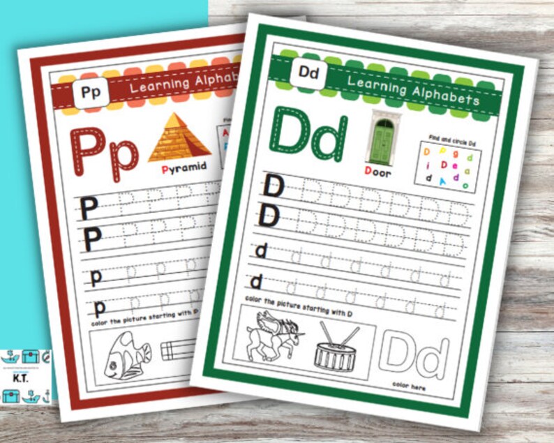 ALPHABET TRACING Worksheets ABC Letters Printable Back to | Etsy