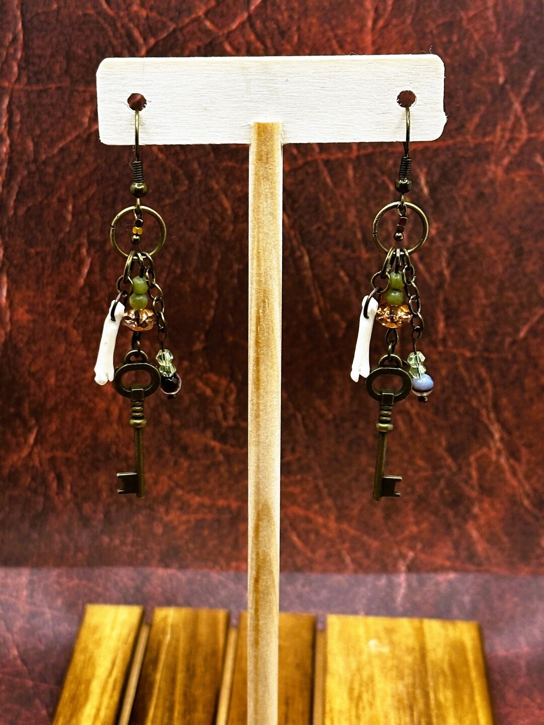 Muskrat Toe Bone Bohemian Key Earrings - Etsy