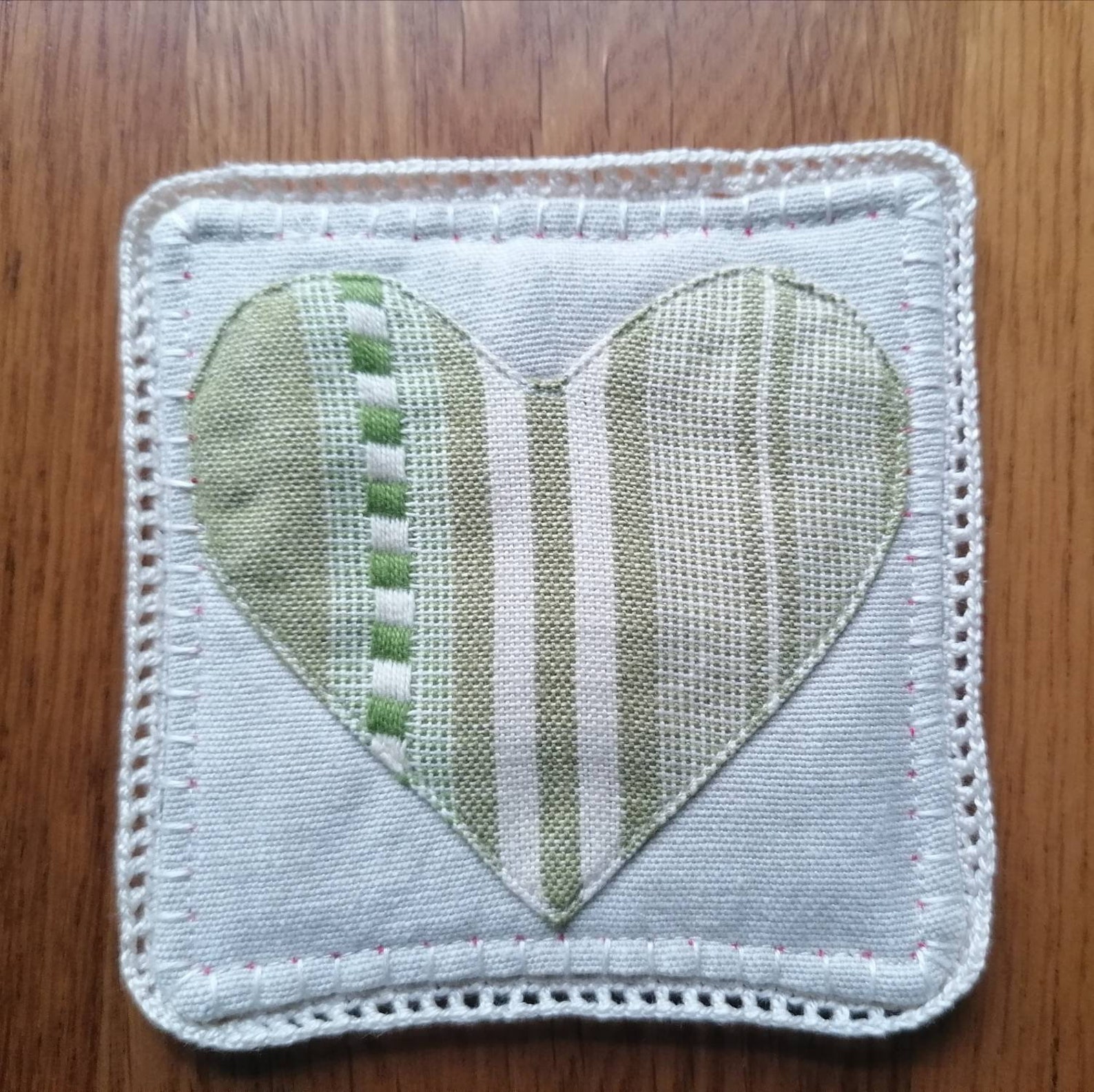 Set of six handmade fabric coasters. | Etsy