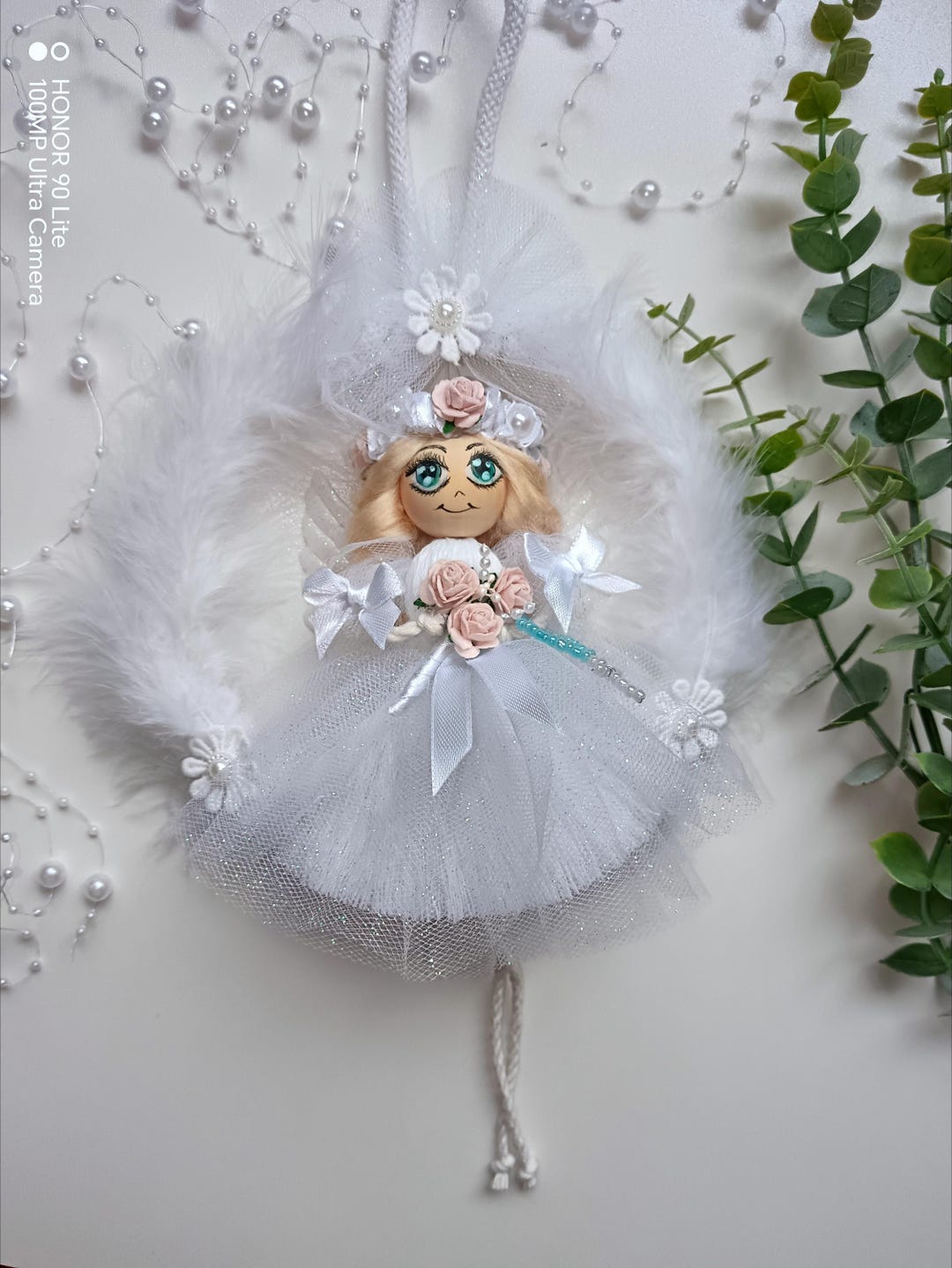 Beautiful Handmade Angel With Rosary, Handmade Gift, First Holy ...
