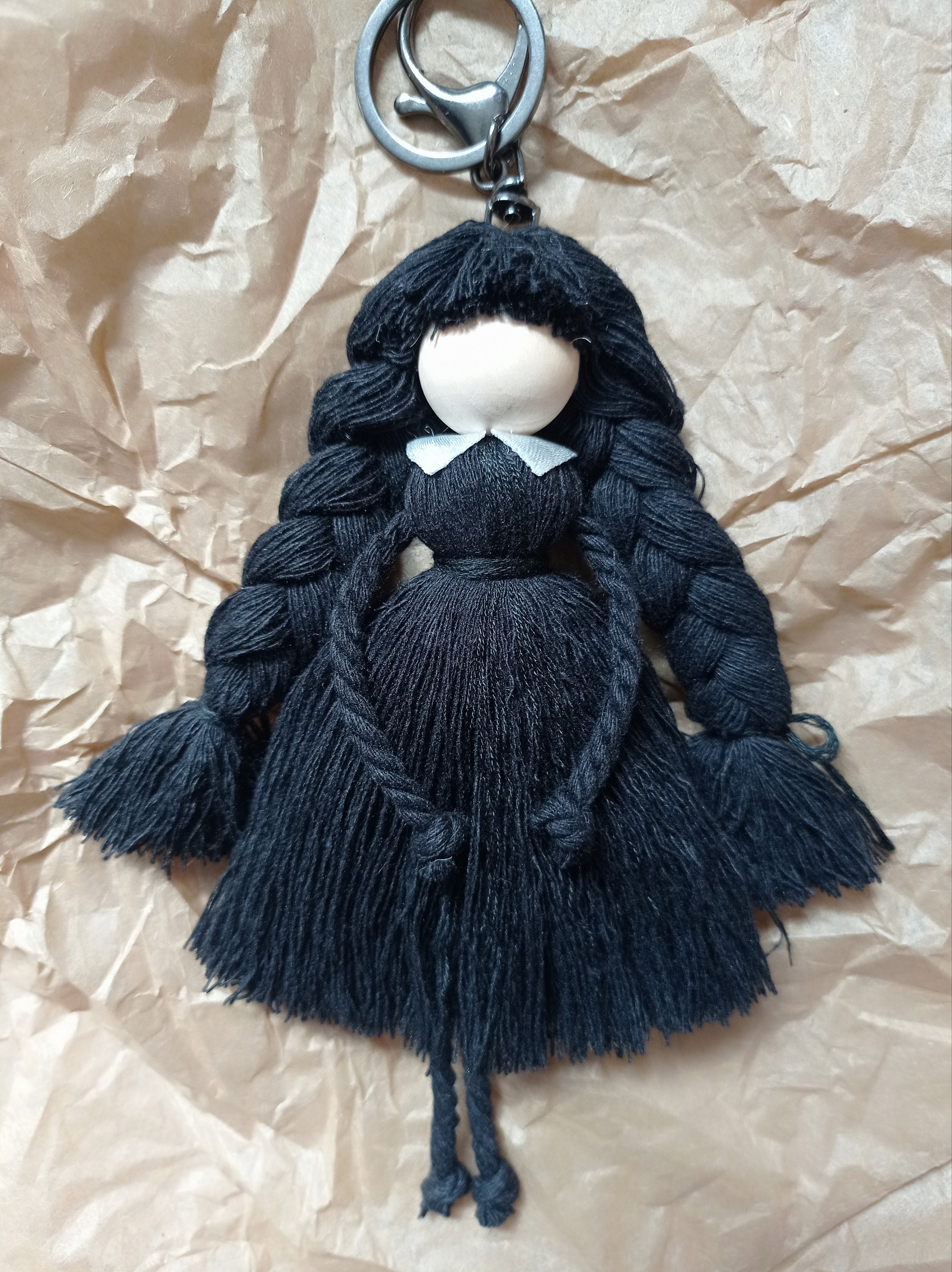 Wednesday Addams Handmade Macrame Dollkey Chain Wednesdayhandmade ...