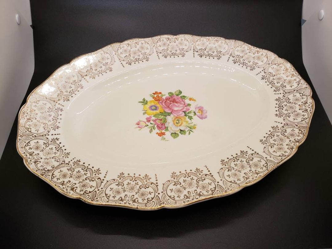 Vintage 2 Keystone Cantonsburg Pottery Platters - Etsy