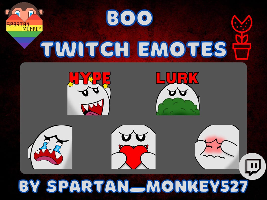 Boo Twitch Emotes - Etsy