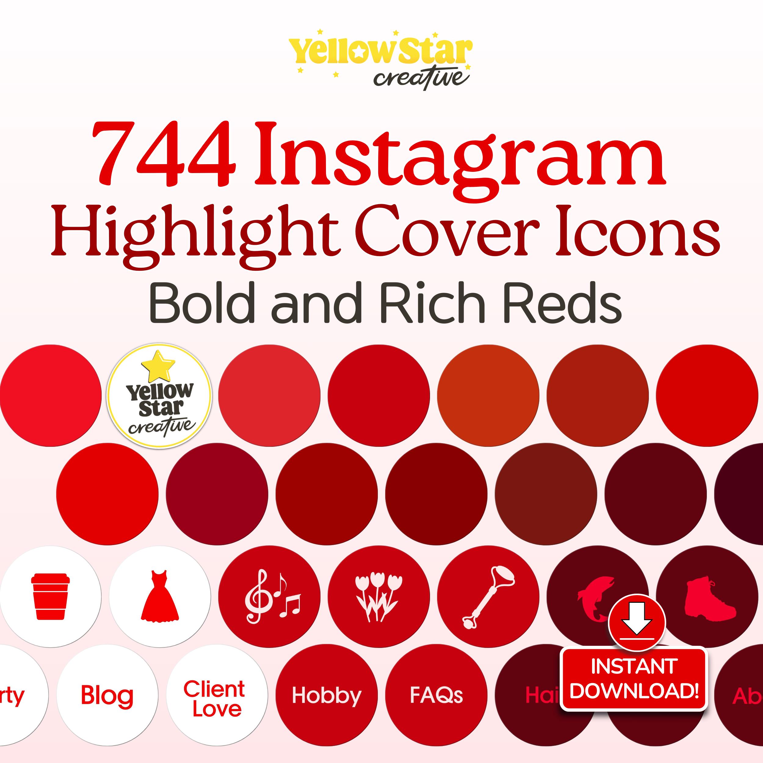 Red Instagram Highlight Covers, 744 Red Aesthetic Instagram Stories ...