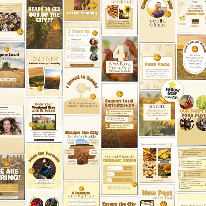 Agriculture Business & Farming Instagram Templates. 50+ Canva Designs ...