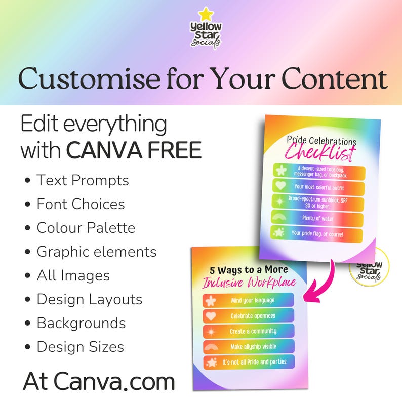 Gay Pride Instagram LGBTQ Inclusive Social Media Posts. 60 Rainbow ...