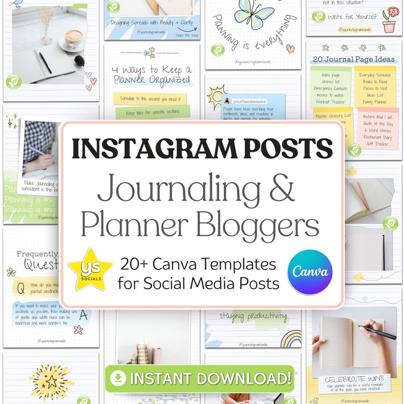 Canva Bullet Journal Template - Etsy