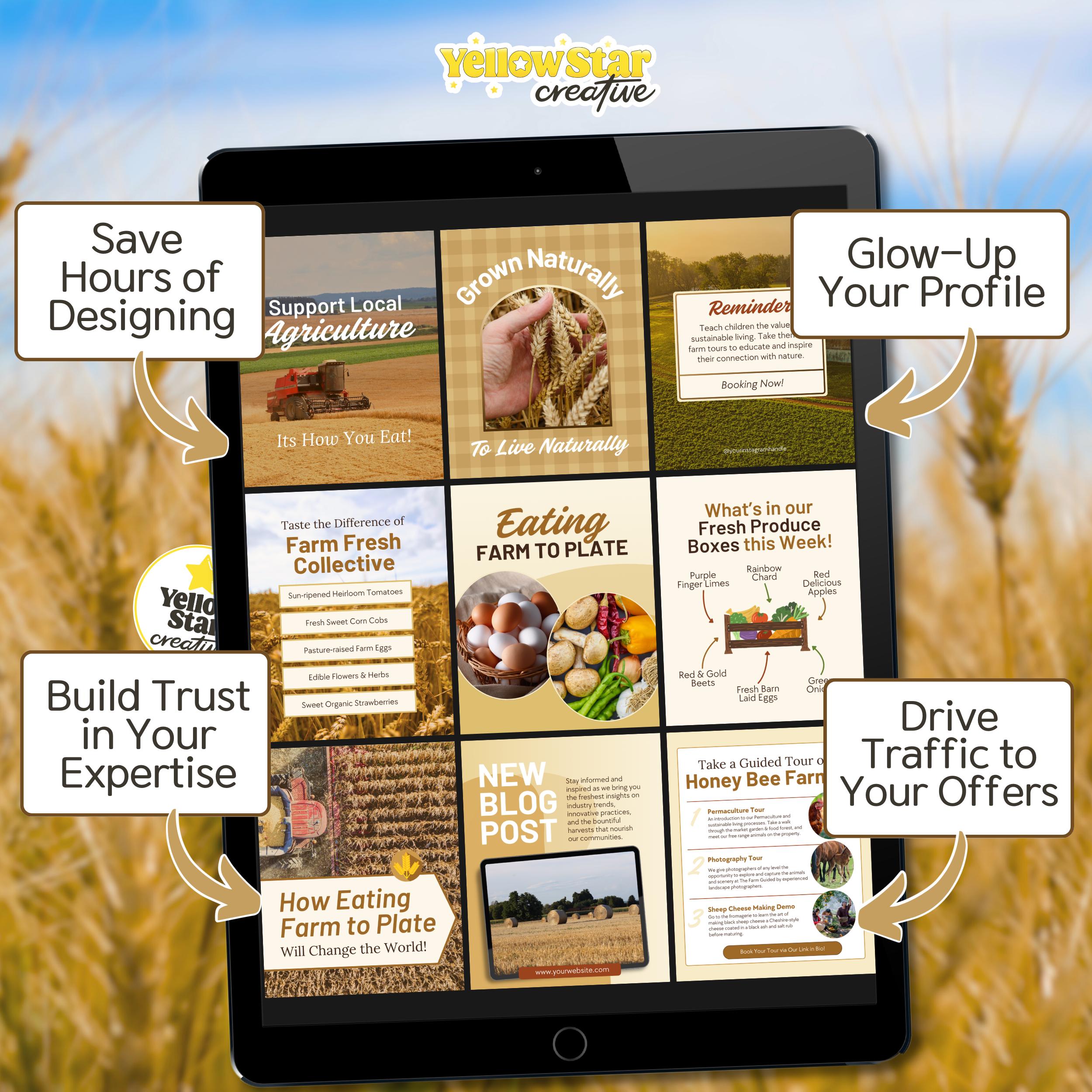 Agriculture Business & Farming Instagram Templates, 50+ Canva Designs ...