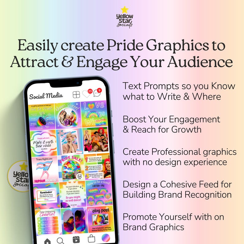 Gay Pride Instagram LGBTQ Inclusive Social Media Posts. 60 Rainbow ...