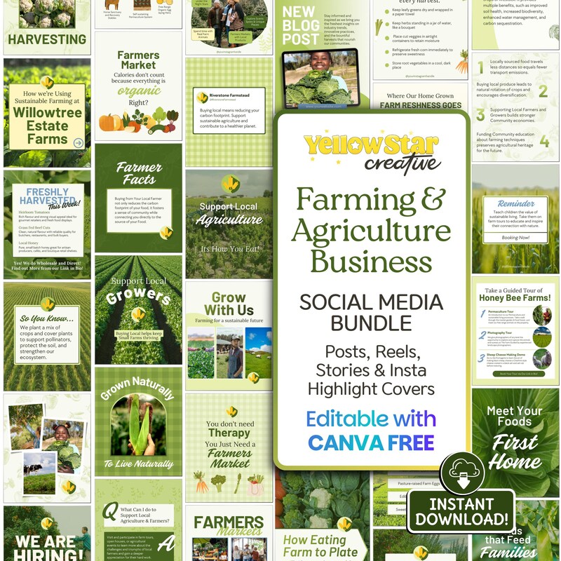 Instagram Template Farm - Etsy
