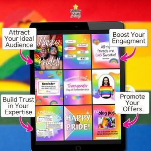 Gay Pride Instagram LGBTQ Inclusive Social Media Posts. 60 Rainbow ...