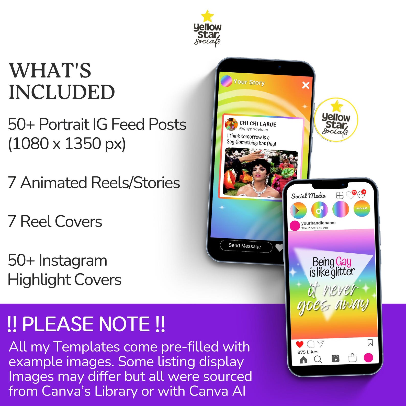 Gay Pride Instagram LGBTQ Inclusive Social Media Posts. 60 Rainbow ...