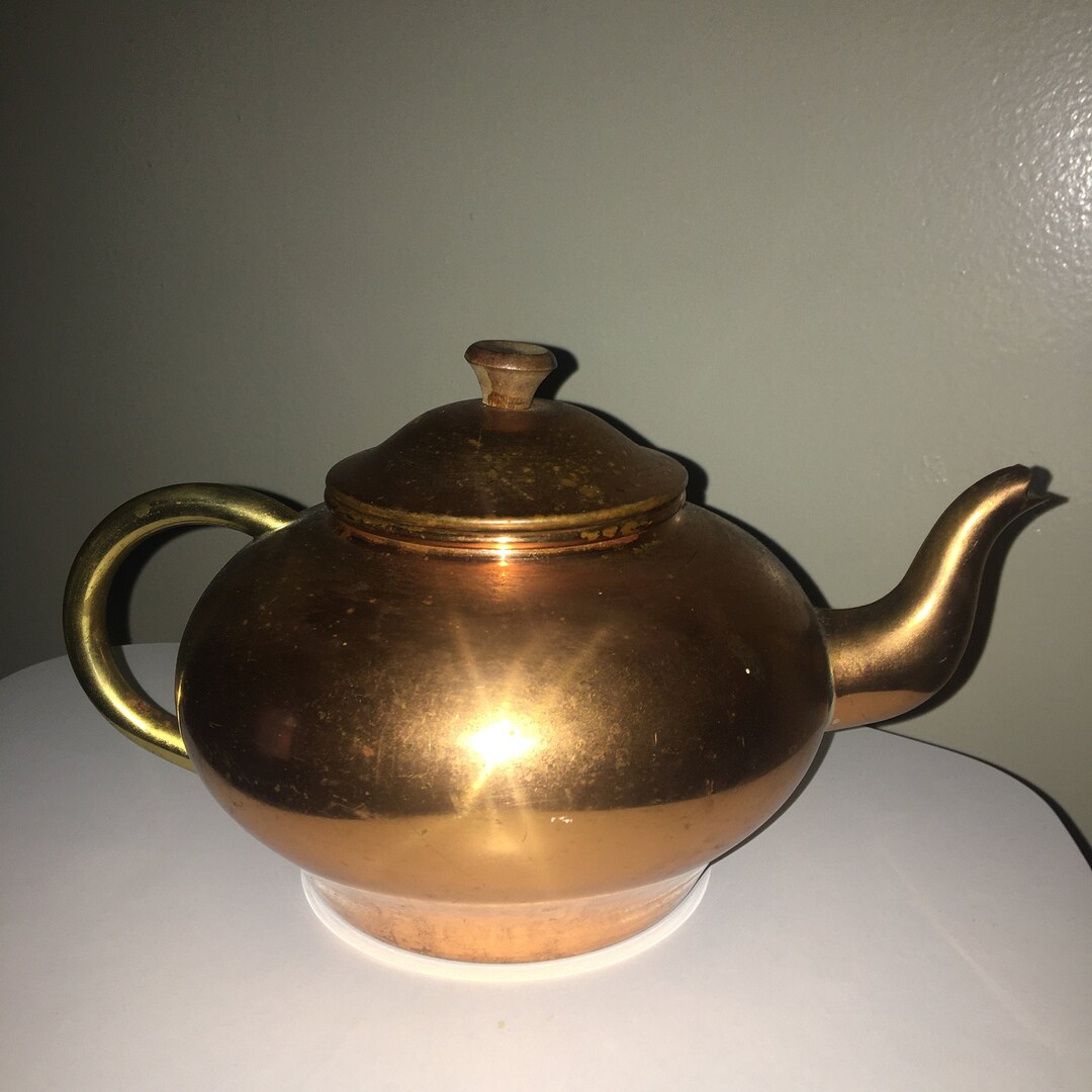Vintage Copper Tea Pot - Made in Portugal - Etsy