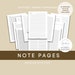 Printable Note Pages, Blank Writing Sheet, Study Notes Template ...