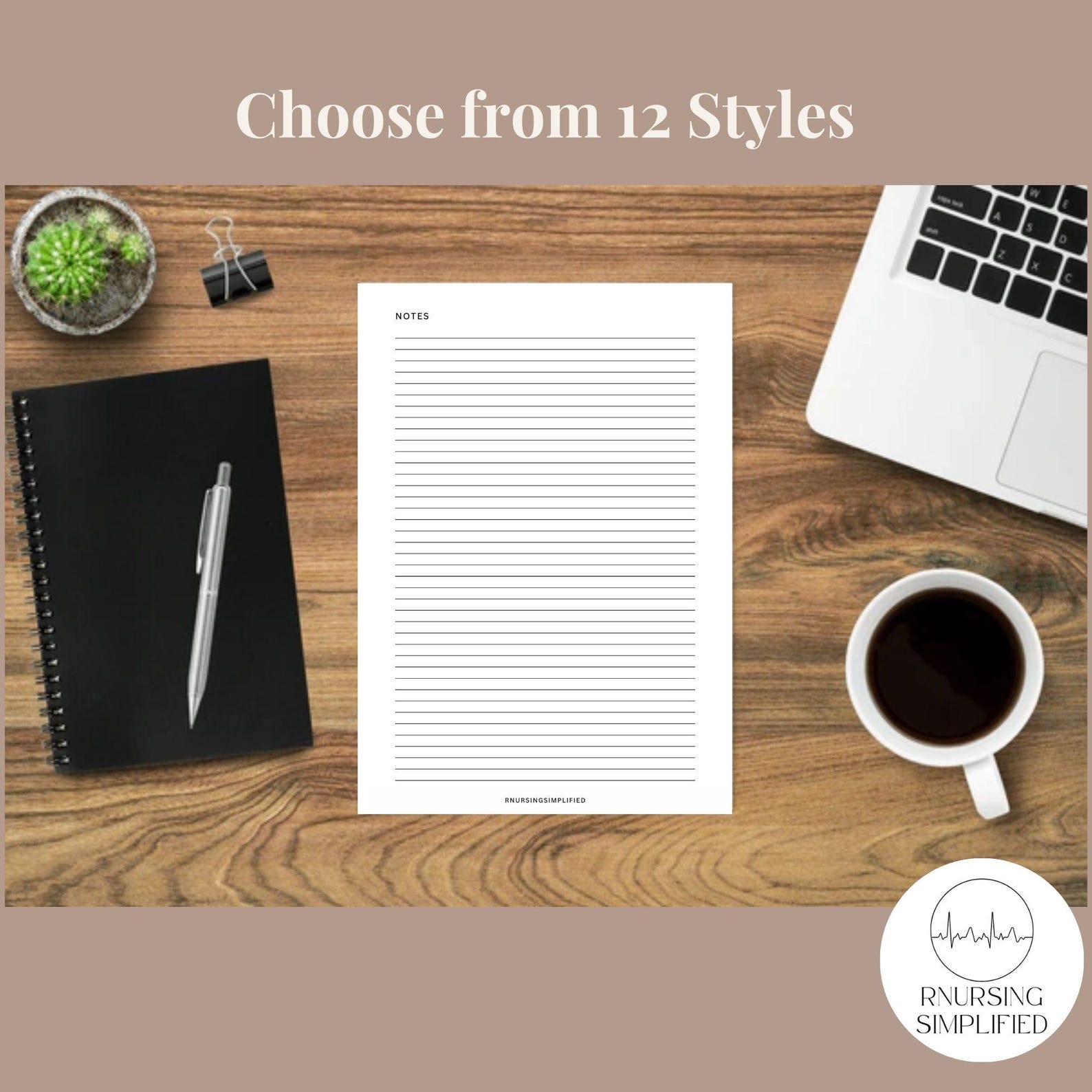 Printable Note Pages, Blank Writing Sheet, Study Notes Template ...