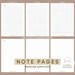 Lined, Dot, Grid Printable Template, Blank Template, Study Notes, Work ...