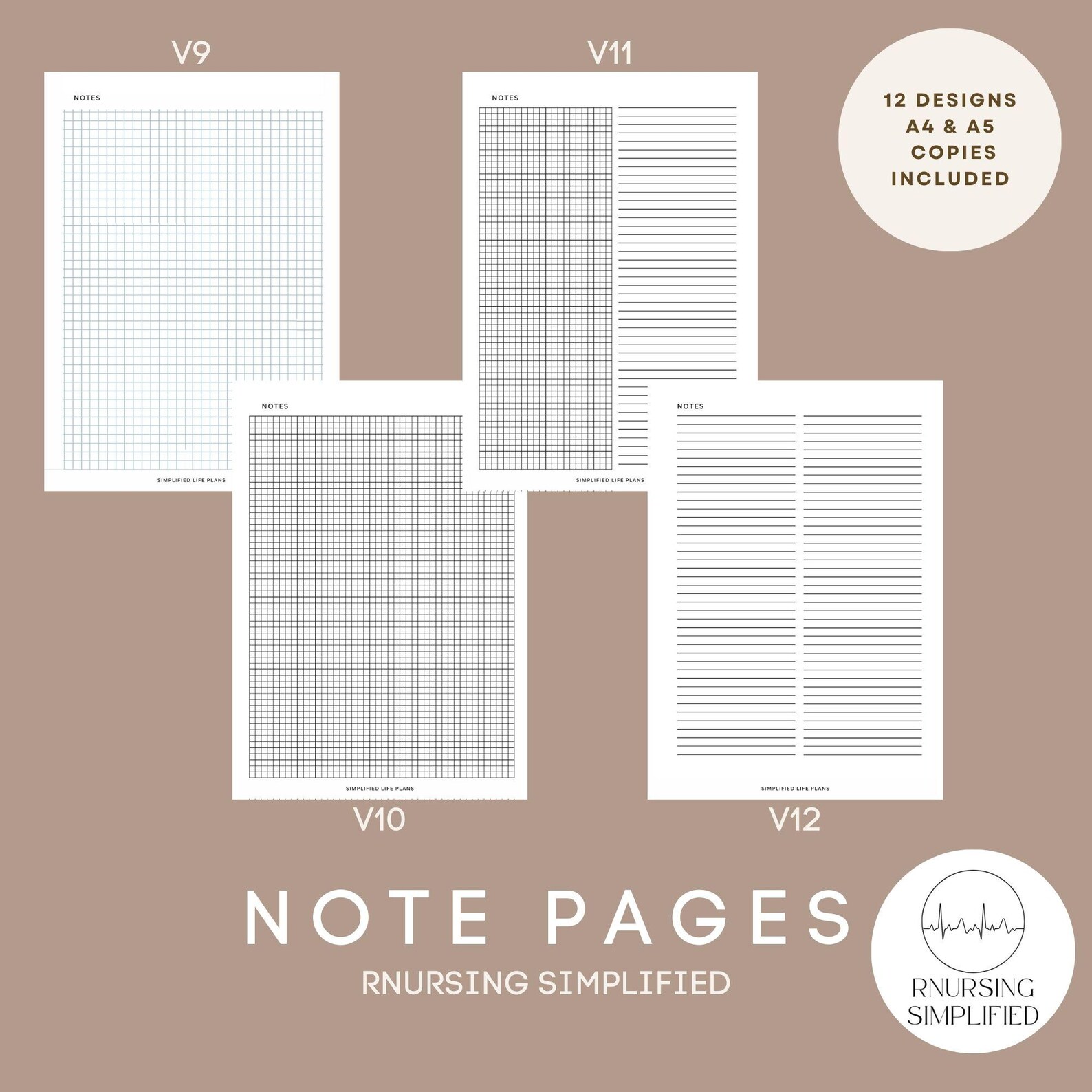 Printable Note Pages, Blank Writing Sheet, Study Notes Template ...