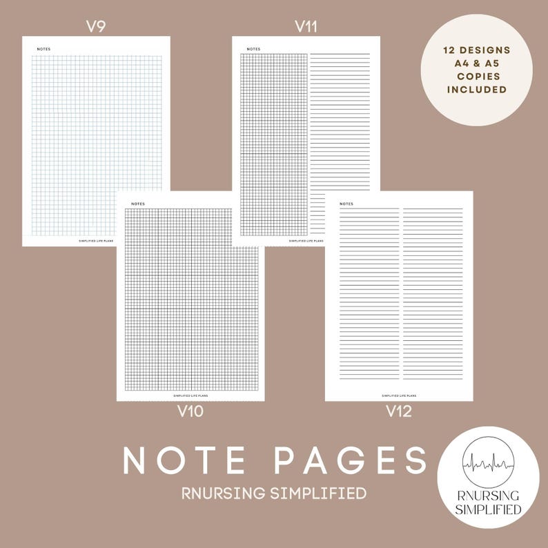 Printable Note Pages, Blank Writing Sheet, Study Notes Template ...