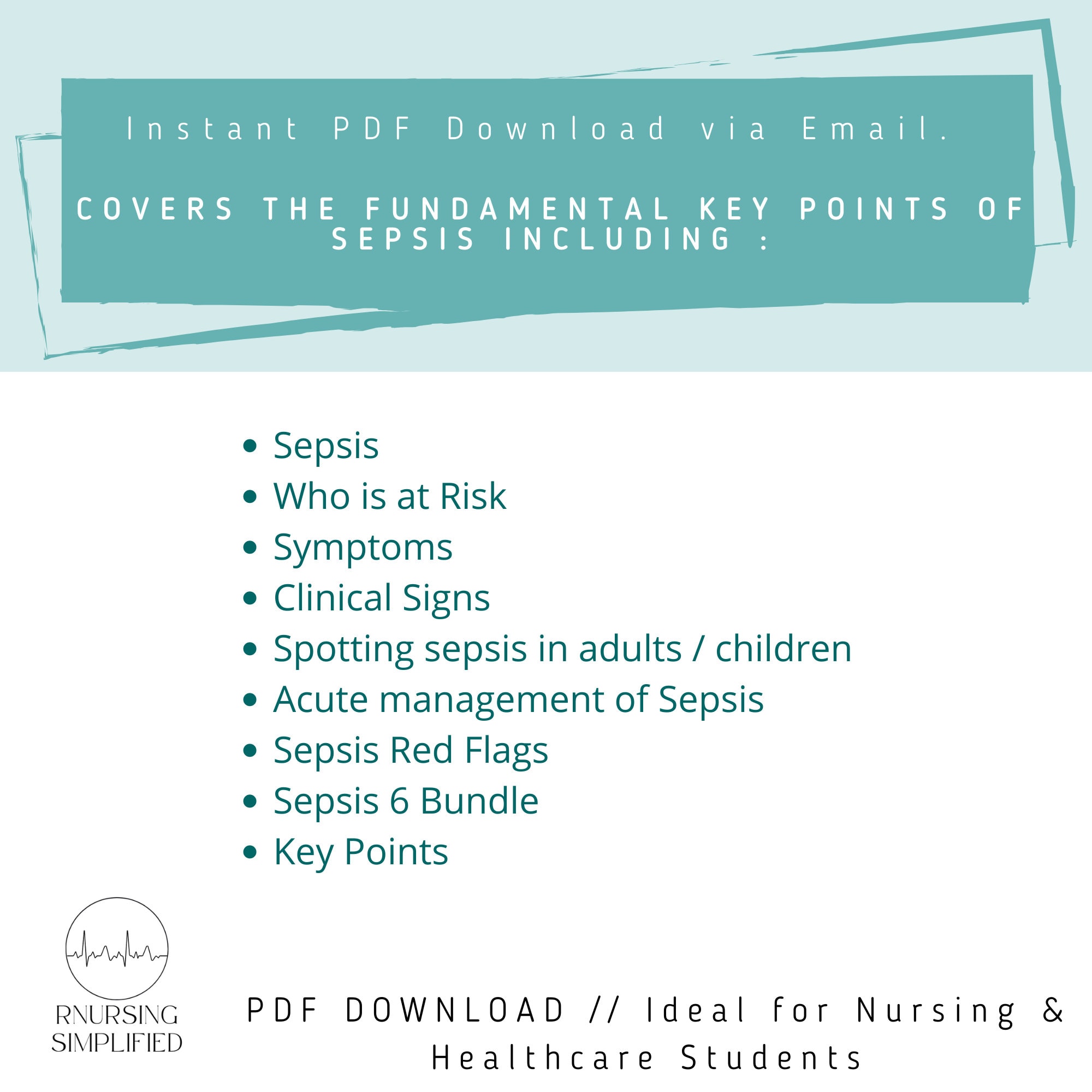 Sepsis Revision Notes for Nursing // Healthcare // Revision // Study ...