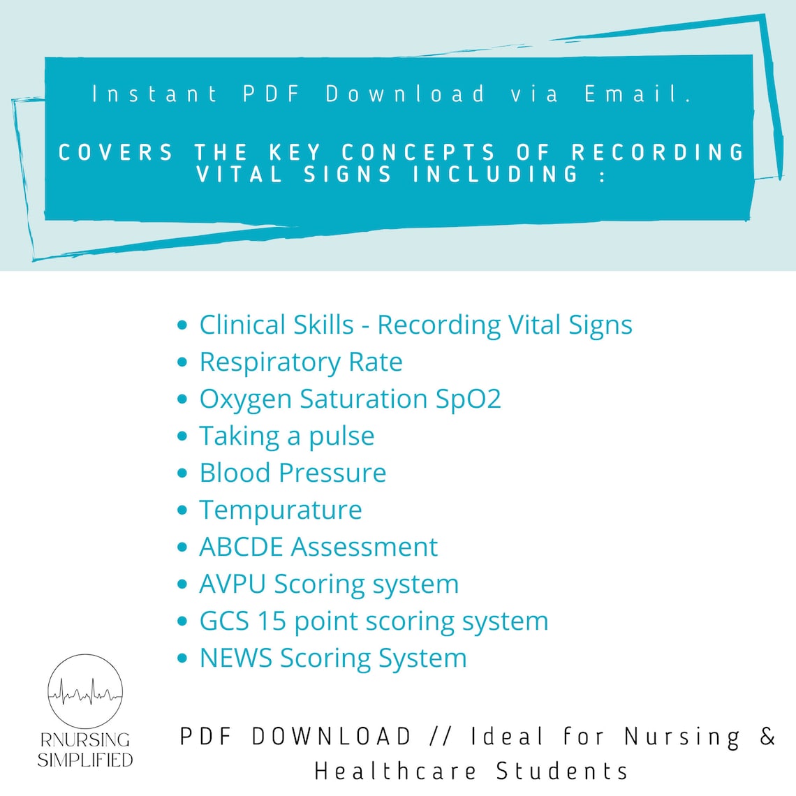 Vital Signs - ABCDE Approach Nursing Notes - Etsy