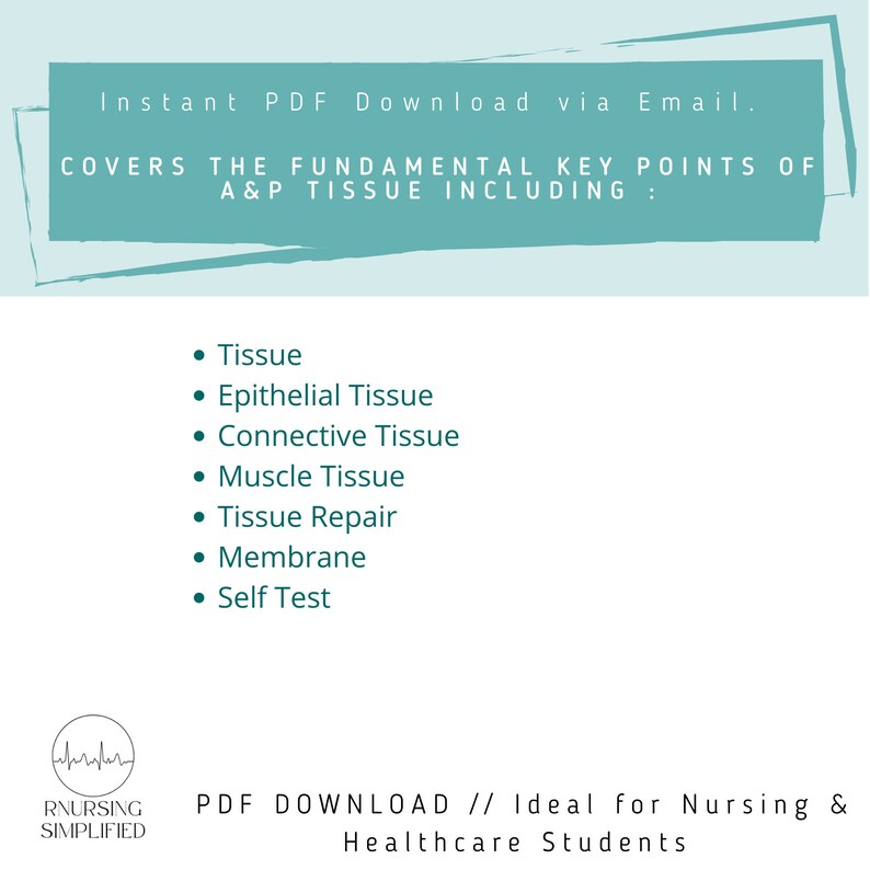 Tissue Revision Notes, Nursing and Healthcare Student Essentials - Etsy