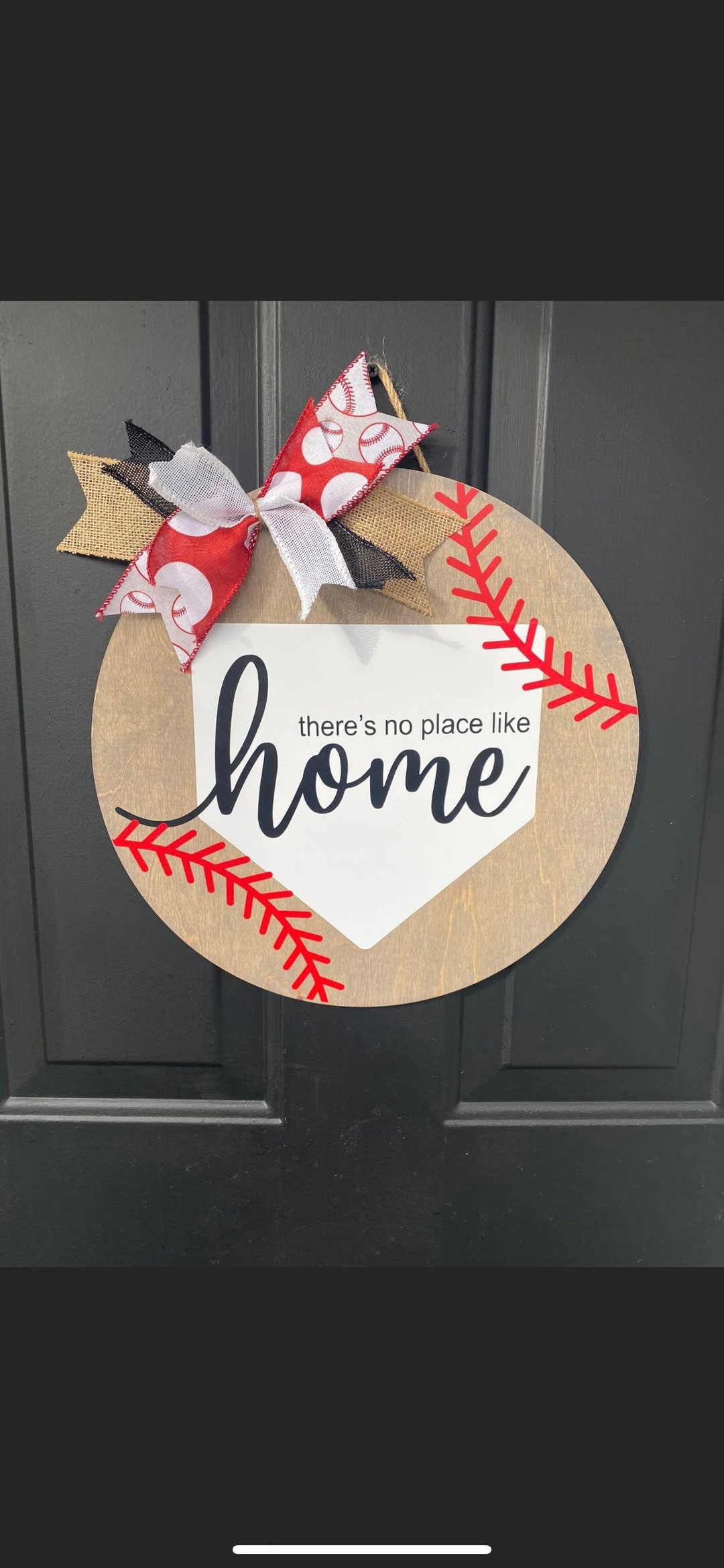 Front Door Decor, Welcome Sign, Baseball, Summer Wreath, Baseball Decor ...