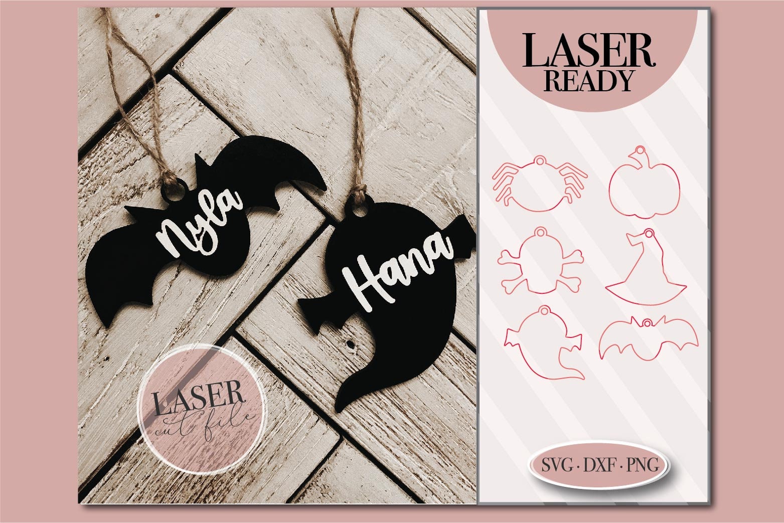 Halloween Bag Tags Laser Boo Basket Tags Laser Cut File - Etsy