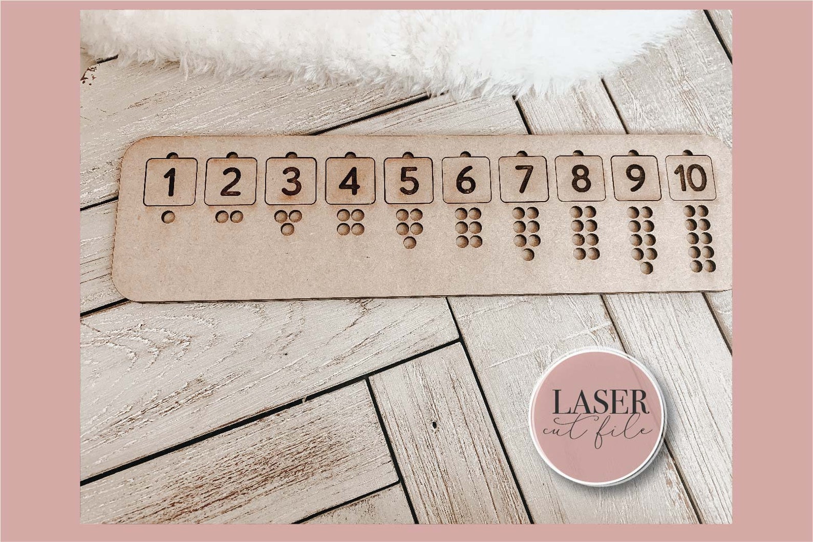 Montessori Number Board 1-10 Svg File Montessori SVG Laser - Etsy