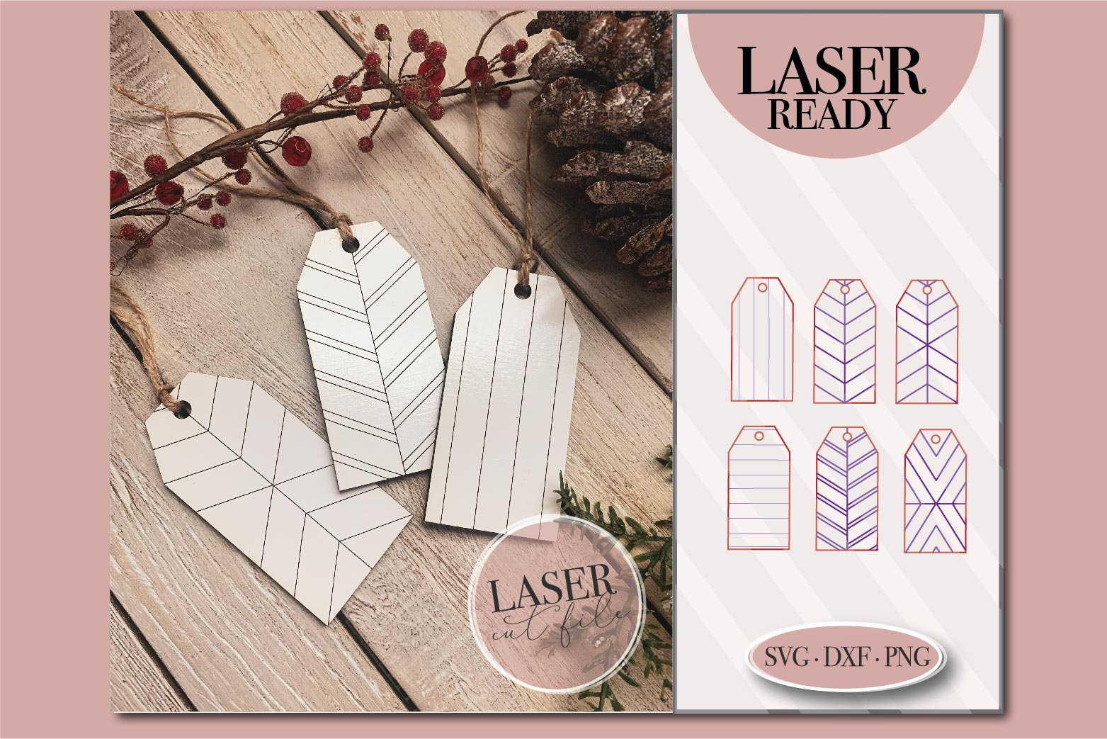 Faux Shiplap Farmhouse Stocking Tag Template Stocking Tag | Etsy