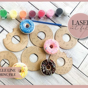 Donuts Diy Craft Kits Donut DIY Paint Kit DIY Paint Kit Svg - Etsy