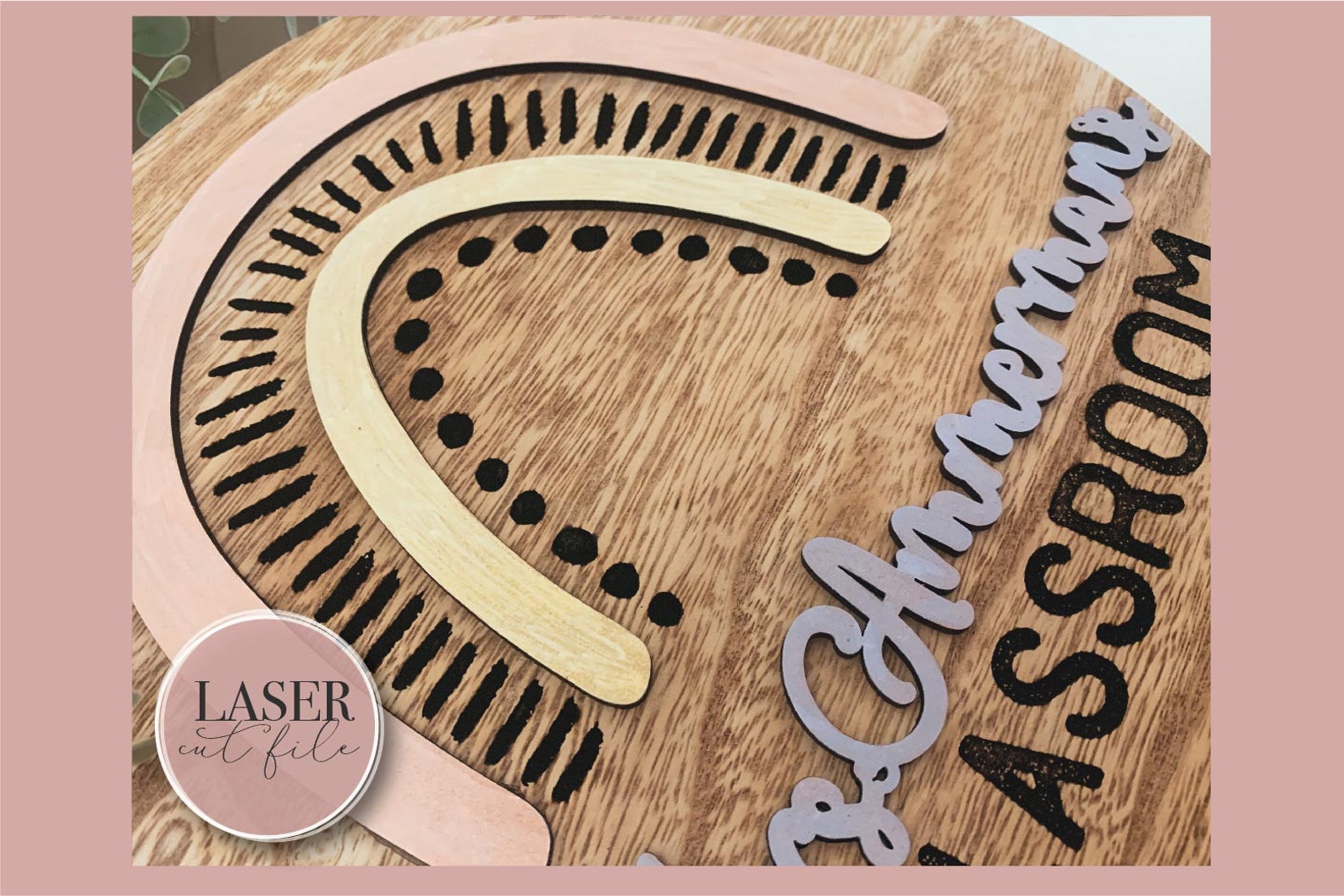 Rainbow Sign Svg Rainbow Laser Round Sign Svg Rainbow | Etsy