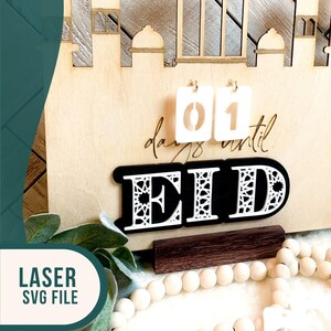 Day Until Eid SVG Sign, Eid Countdown Svg, Eid Mubarak Svg, Islamic ...