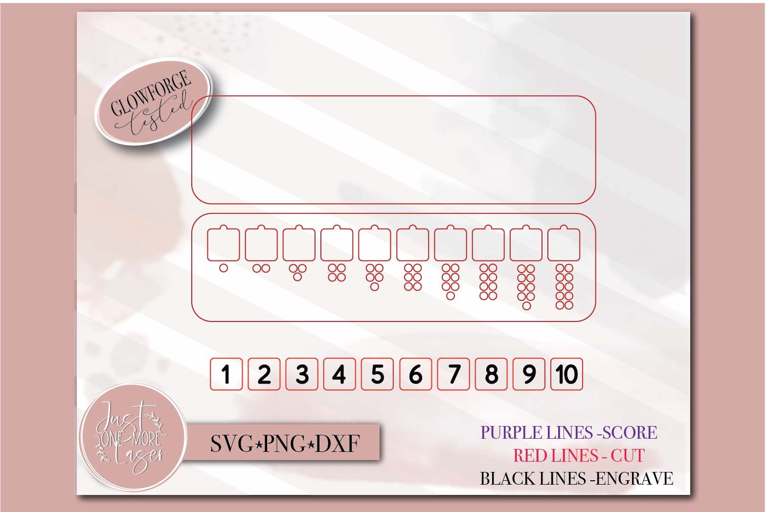 Montessori Number Board 1-10 Svg File Montessori SVG Laser - Etsy