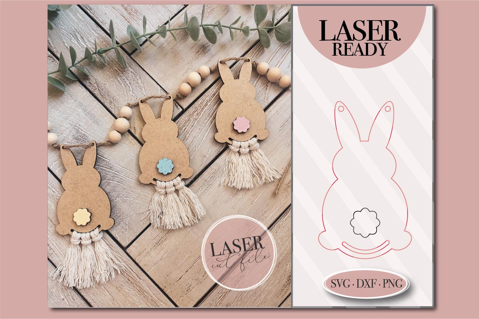 Easter Bunny Macrame Garland Svg Macrame Wall Hanging Svg - Etsy Canada