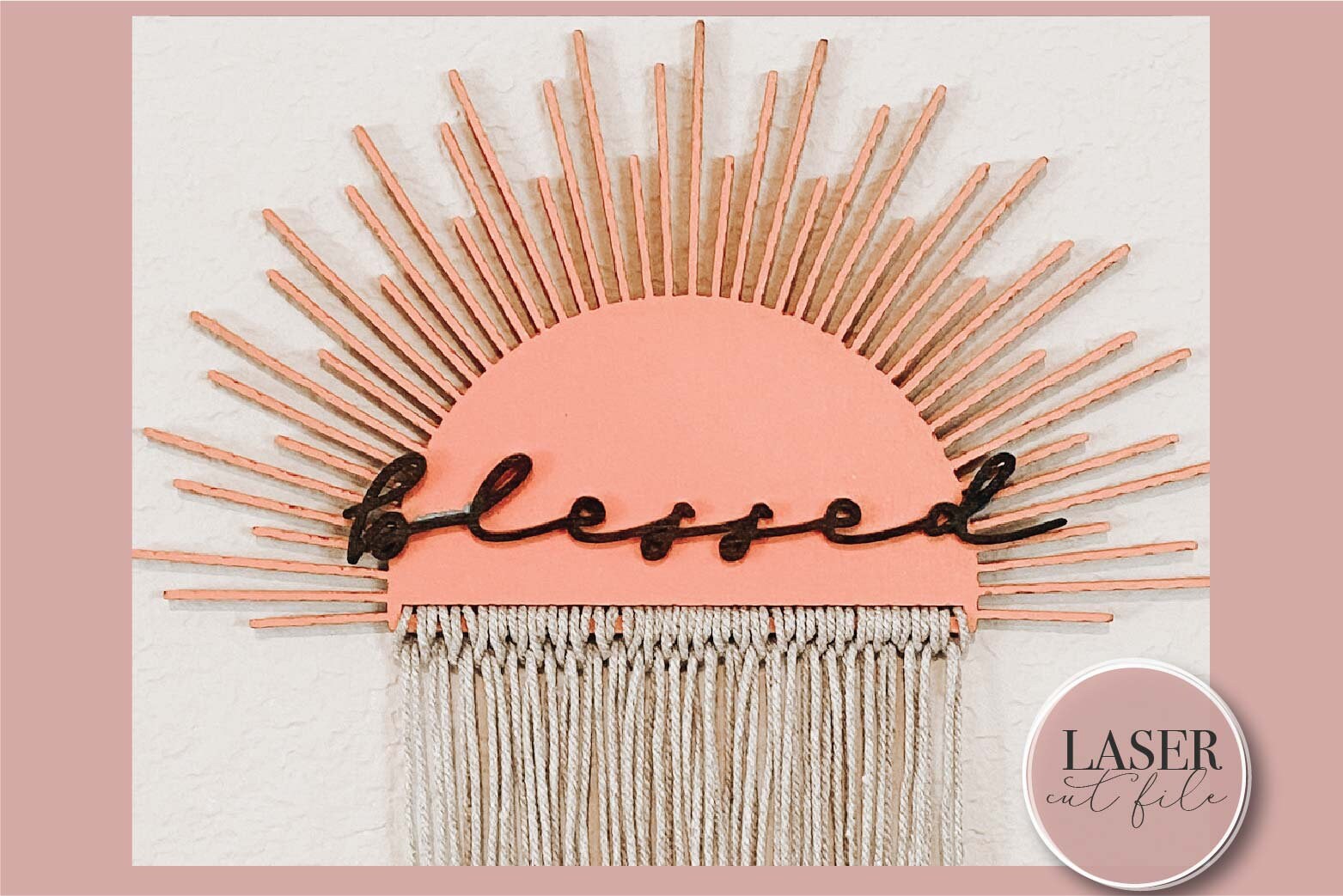 Blessed Macrame Svg Macrame Laser Svg Thankful Laser Svg - Etsy