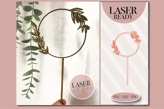 Elegant Cake Topper Svg Cake Topper Laser SVG File | Etsy