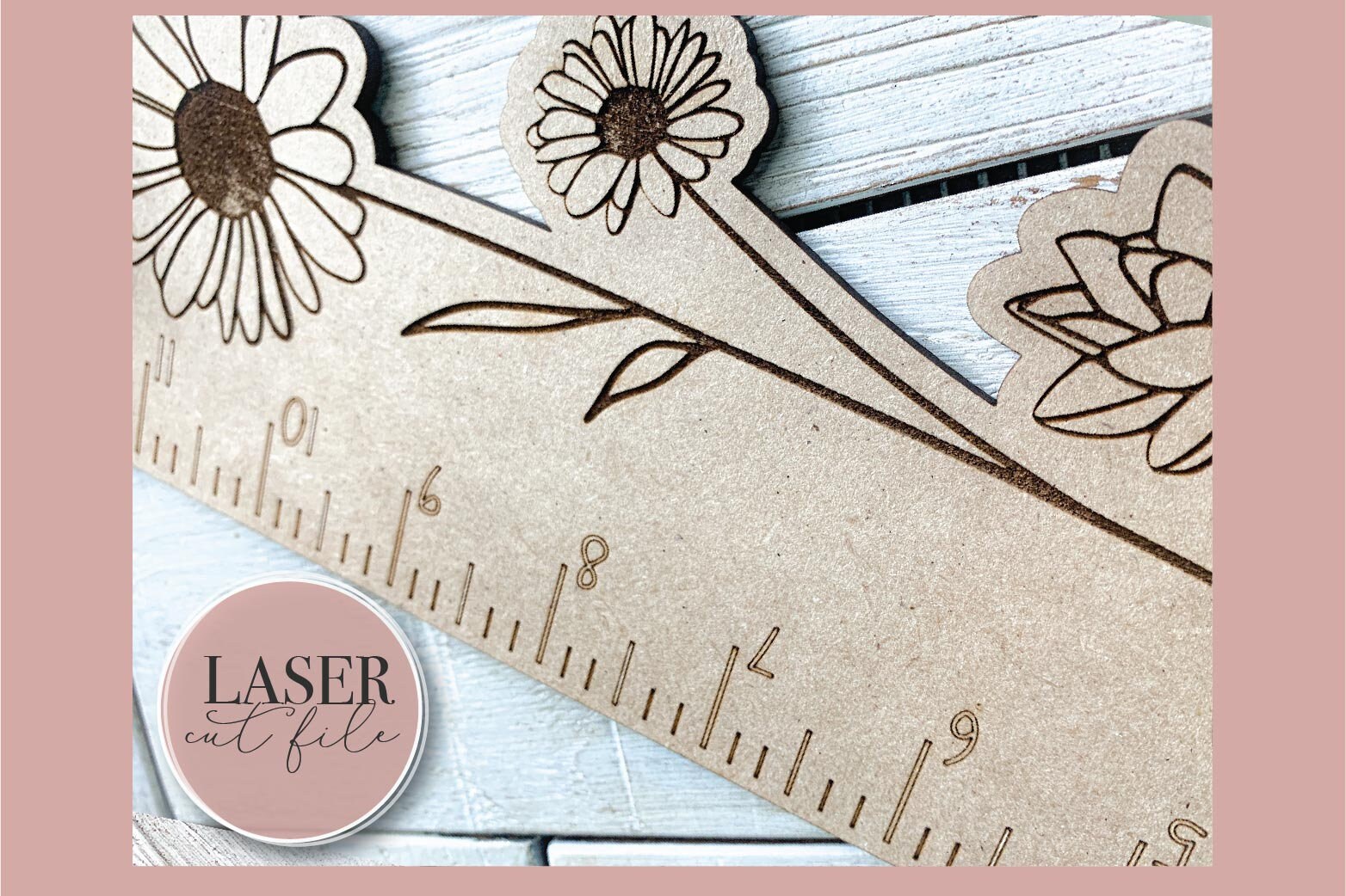 12 Ruler Svg Floral Ruler Svg Laser Cut Ruler Wooden - Etsy UK