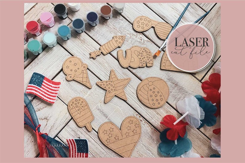 Patriotic Diy Craft Kits 4th of July DIY Paint Kit DIY Paint - Etsy