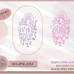 ABC Wall Art SVG File, Alphabet Wall Art Laser Svg, Nursery Room Decor ...