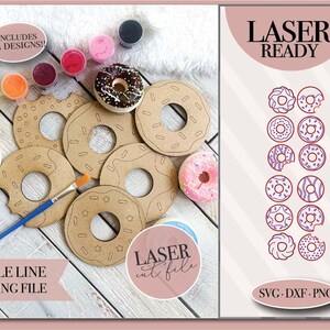 Donuts Diy Craft Kits Donut DIY Paint Kit DIY Paint Kit Svg - Etsy